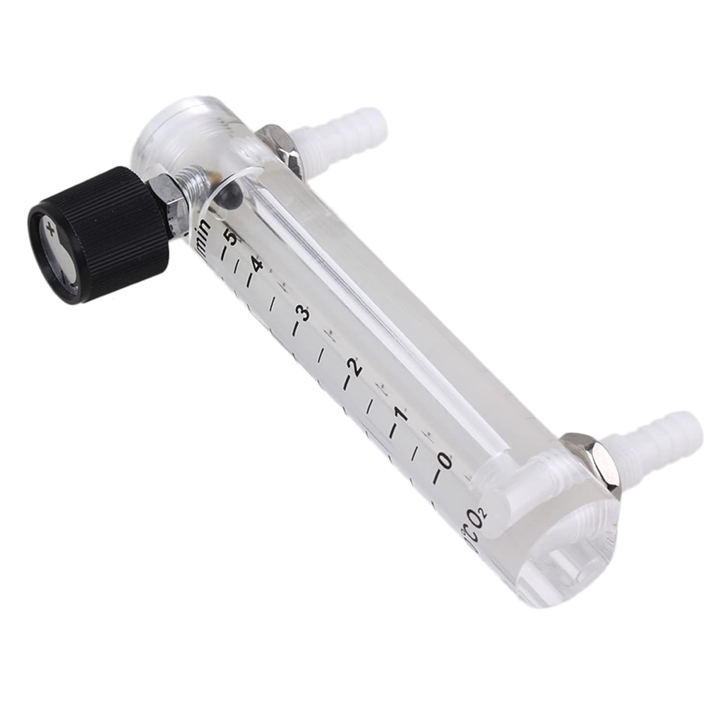 CNBTR Oxygen Air Gas Flowmeter Acrylic (LZQ-4 0.5-5LPM) with Control ...